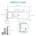 ZUEXT Toilet Grab Bar, 22.4'' Anti-Slip, U-Shaped Rail, Foldable with ...