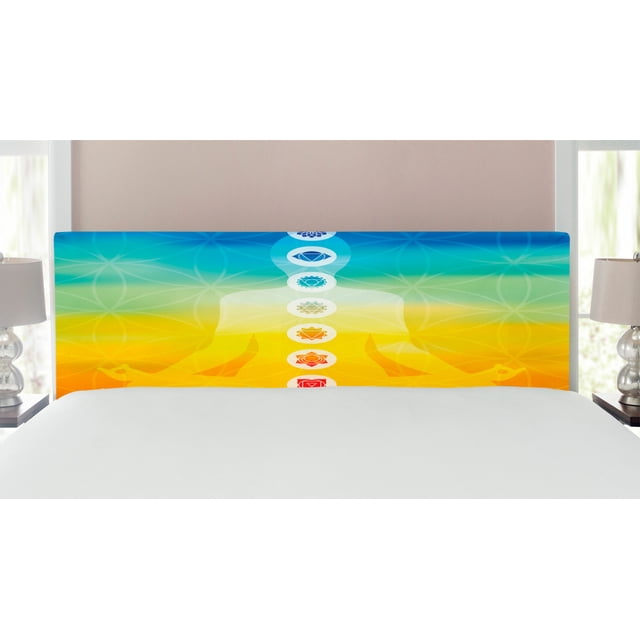 Colorful Headboard, Gradient Colored Digital Female Human Body with ...
