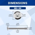 10-Sets M6-1.0 x 60mm Flat Head Binding Screws with M6 x 15mm Binding ...