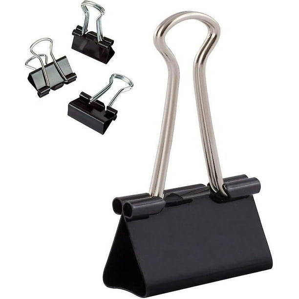 Dww-lot De 12 Noir Pinces Documents 32 Mm Bote De Pinces Papier Multi ...