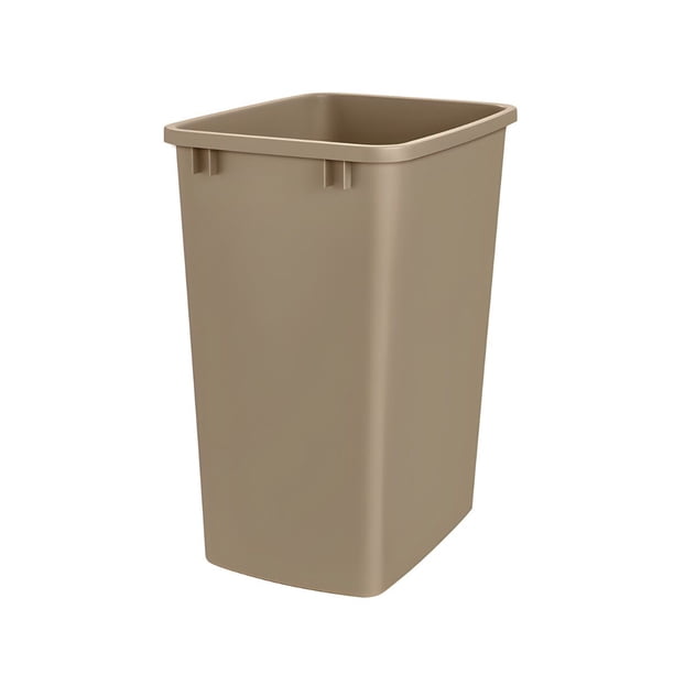 Rok Hardware Platic Trash and Recycling Bin, 36 Quart Champagne Finish ...