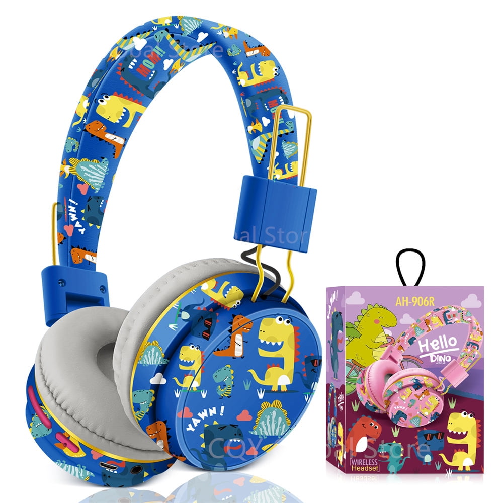 Bluetooth Wireless Headphones Child Headphones Cartoon Dinosaur Headset ...
