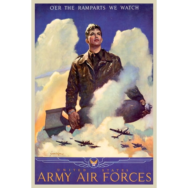 Oer The Ramparts We Watch WPA War Propaganda Cool Wall Decor Art Print ...