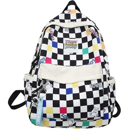Checkered Backpack Gingham School Bags Back to School Supplies for ...