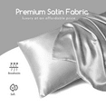 Satin Silk Pillow Case 2 Pack Satin Queen Silk Pillowcase For Hair And Skin20x30light Silver