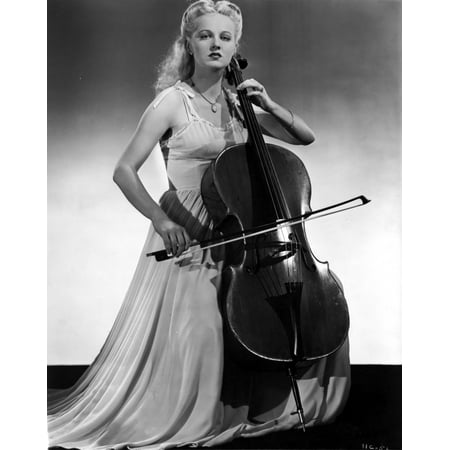 Helen Gilbert on a Gown while Playing Cello Portrait Photo Print (24 x ...
