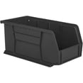 6-Pack Stackable & Hangable Storage Bin, 11" x 5.5" x 5", Black ...
