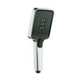 Squares Shower Head With Handheld High Pressure 3 Spray Modes Body