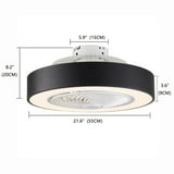 22 inch Ceiling Fan Light with Invisible Acrylic Blades for Office ...