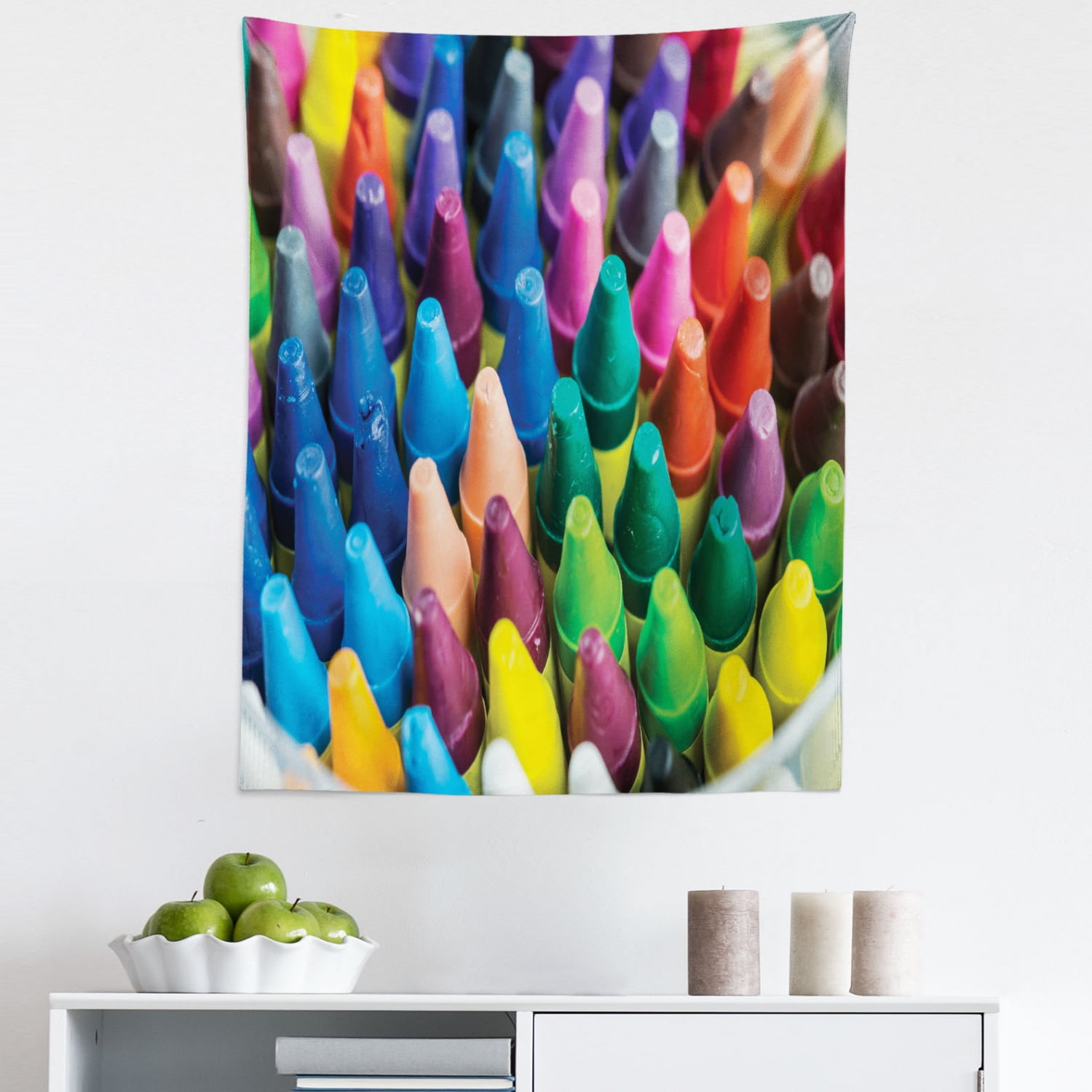 Crayon Tapestry, Close up Photo of Painting Crafts in Assorted Colors ...