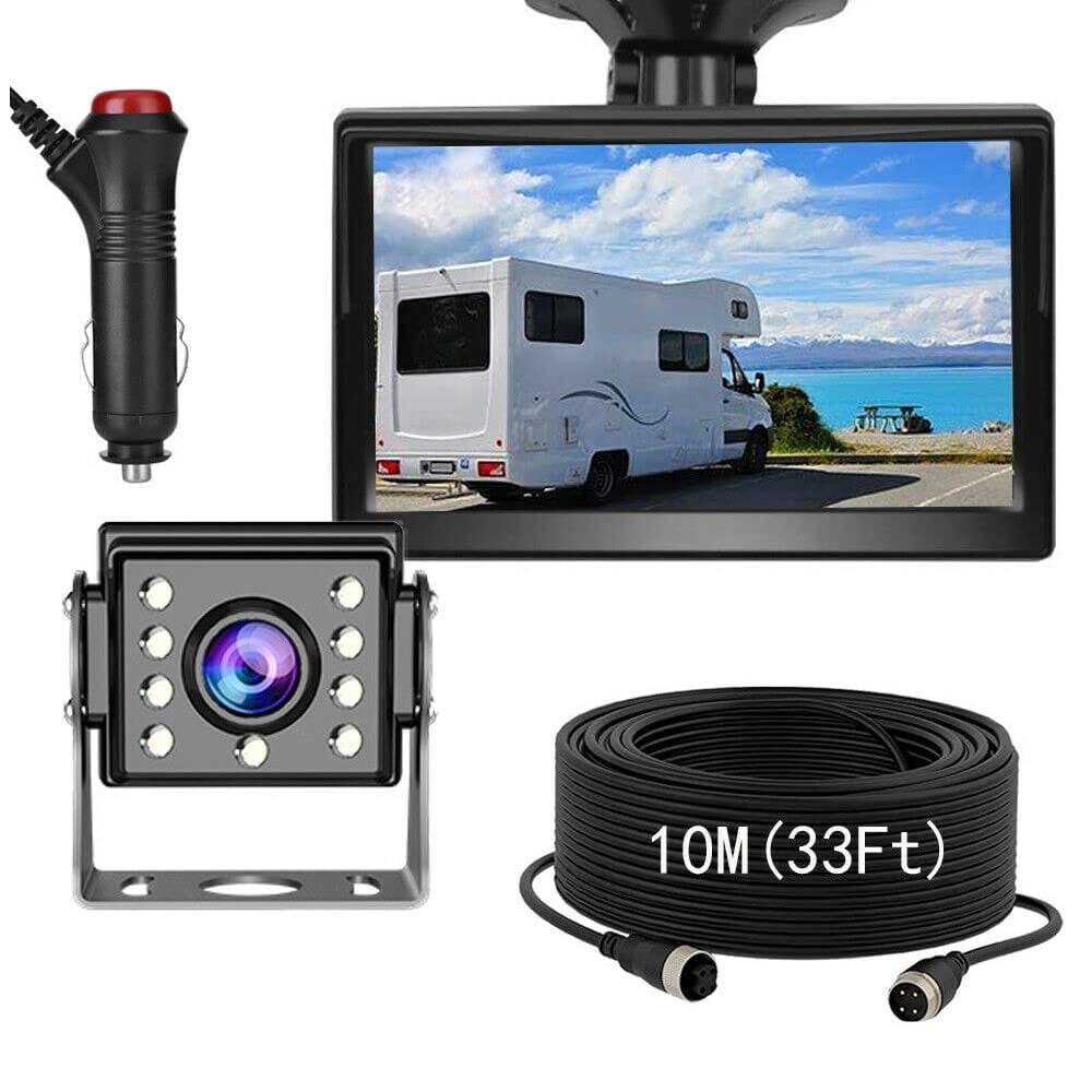 Bileeko 5" Monitor 4Pin HD Night Vision Rear View Backup Camera System ...