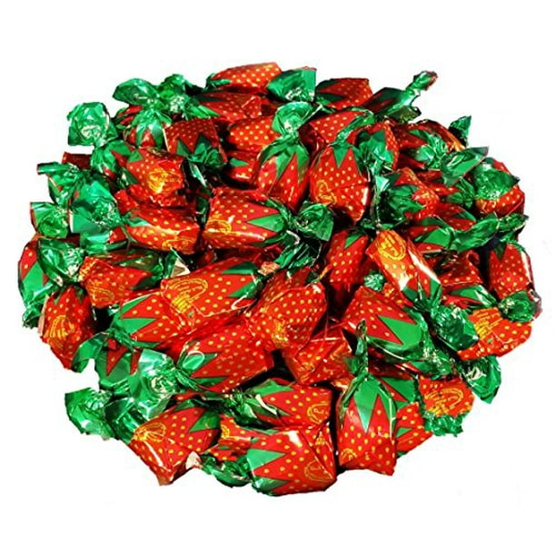 Arcor Kosher Filled Strawberry Flavored Hard Candy with Chewy Centers 6 ...