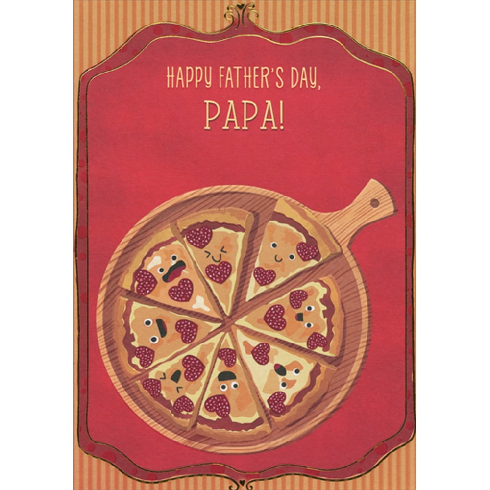 Designer Greetings Pizza Slices With Silly Faces Juvenile Kids Father designer-greetings-pizza-slices-with-silly-faces-juvenile-kids-father