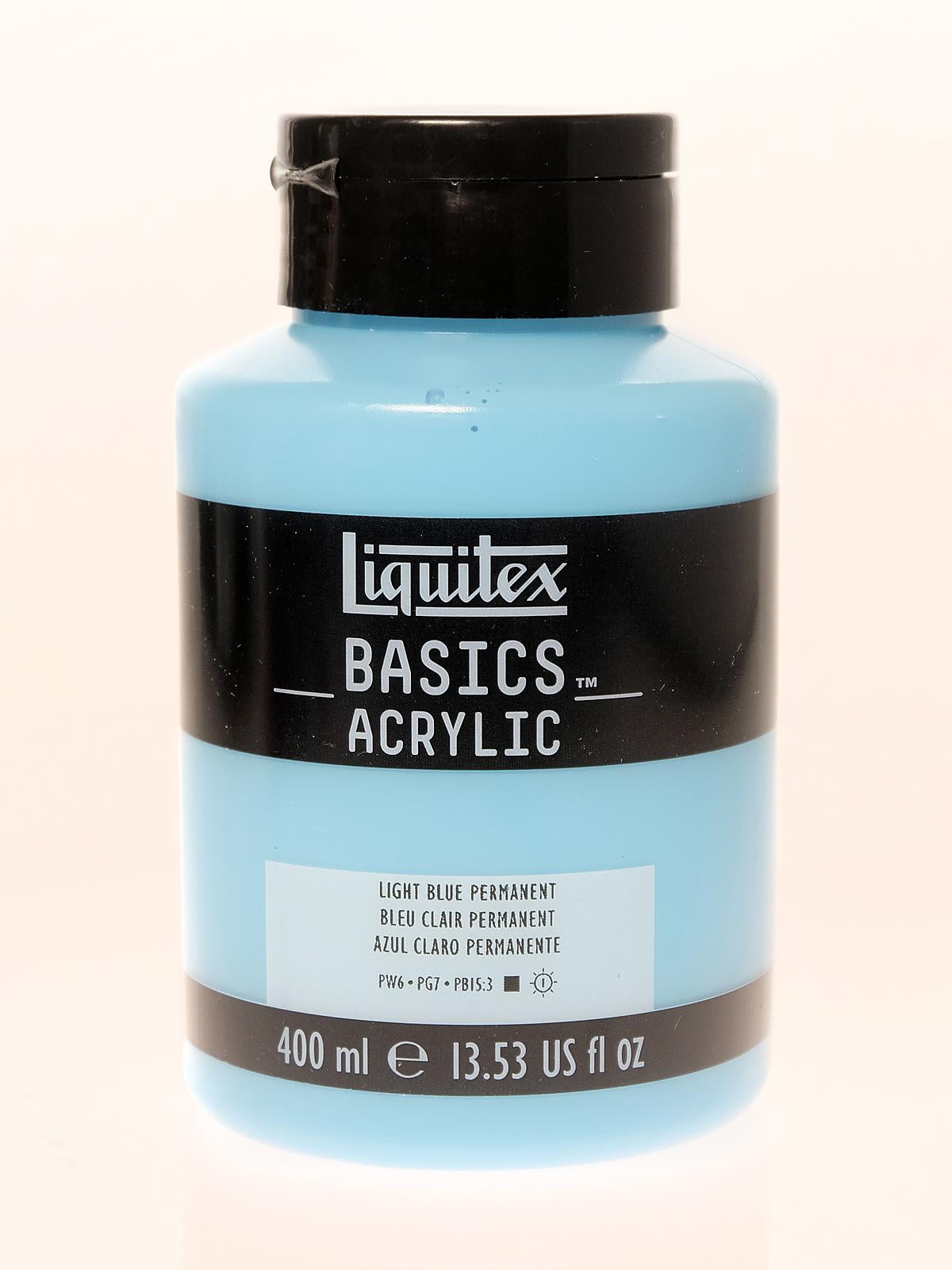Basics Acrylics Colors light blue permanent, 13.5 oz., flat cap squeeze ...
