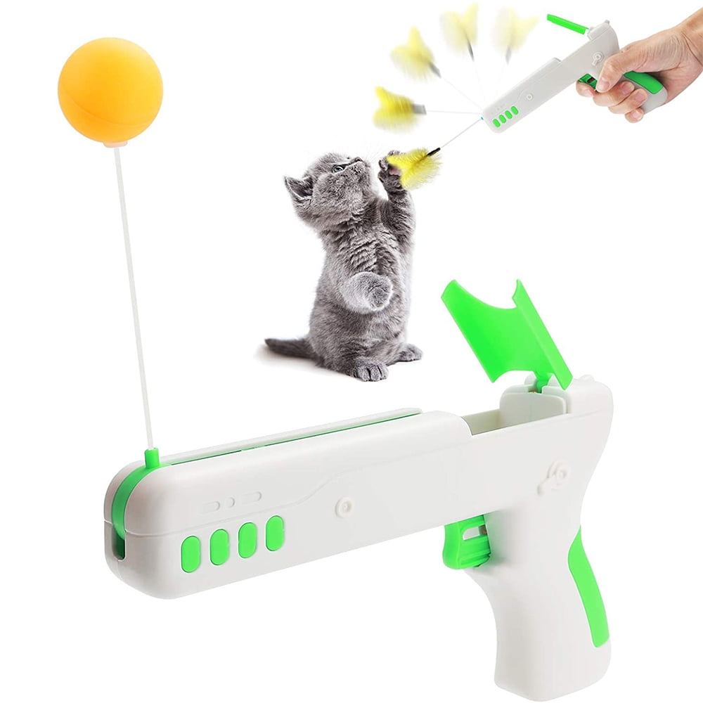 Puzzle Interactive Cat Toy for Indoor, Rebound Interactive Cat Teaser ...