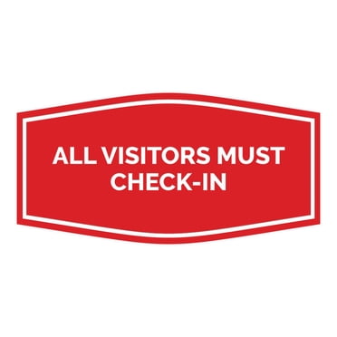 Designer Visitors Must Sign In Sign (Brushed Gold) - Large - Walmart.com