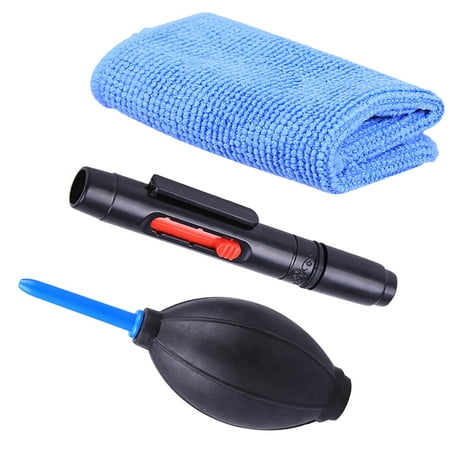 3 Pcs/set Camera Cleaning Kit Dust Pen Blower Cloth Set DSLR VCR Camera ...