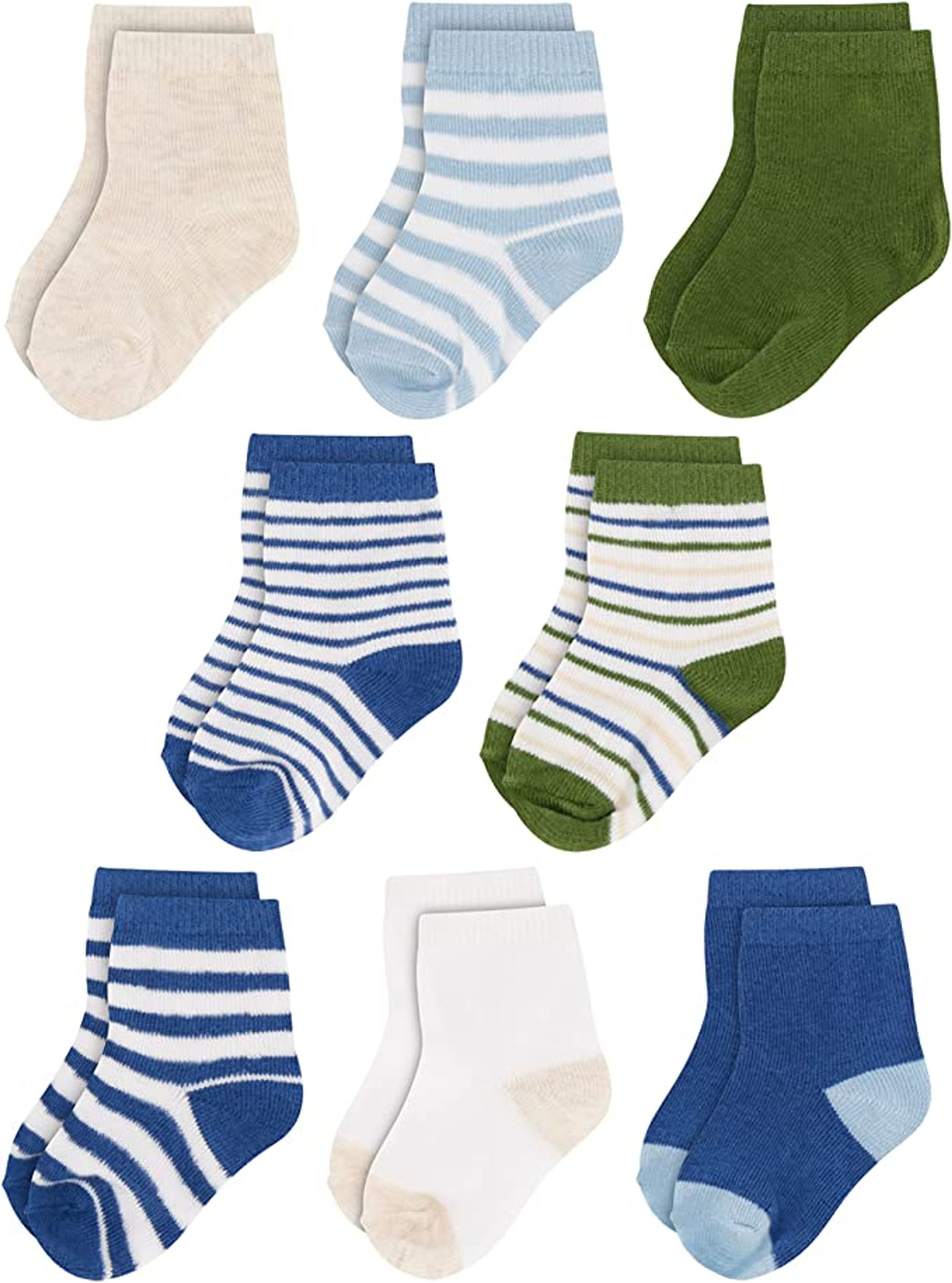Rising Star Unisex Organic Quarter Baby Socks for Infants (8 Pack ...