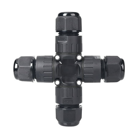 Carevas IP68 Waterproof Junction Box Crossed-shape Two Inlet & Two ...