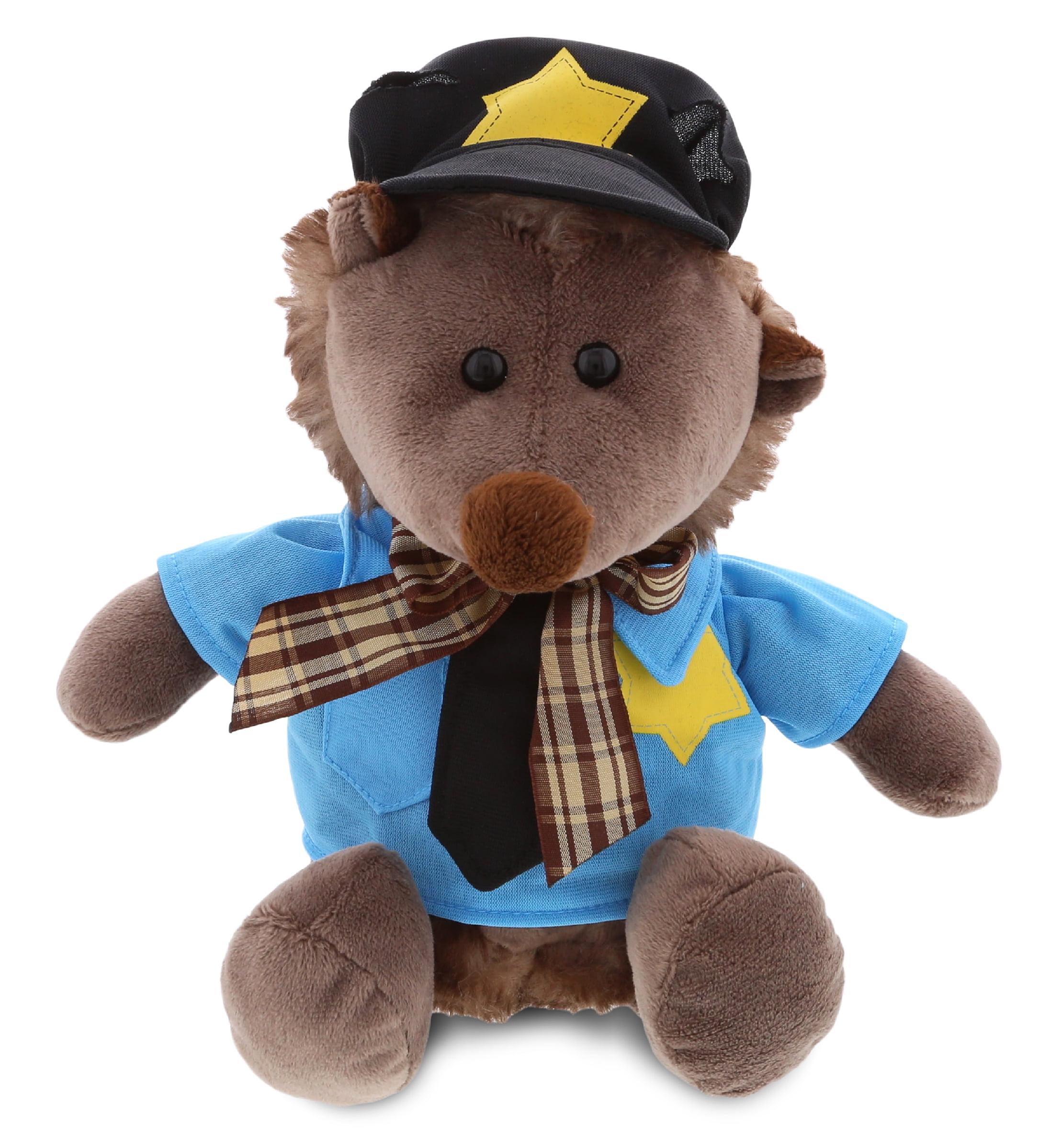 DolliBu Hedgehog Police Officer Plush Toy - Soft Hedgehog with Ribbon ...