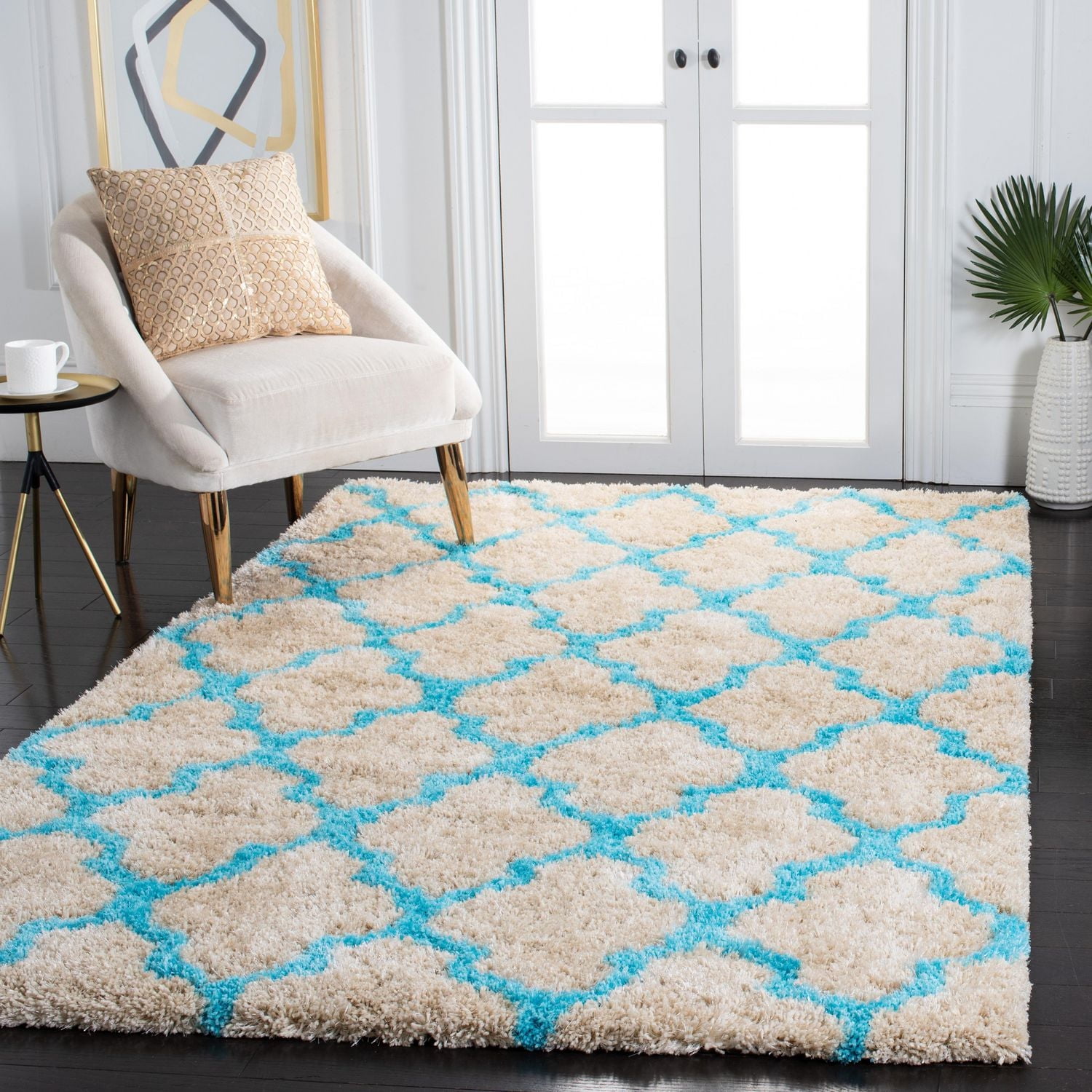 Click here for Safavieh Barcelona Anabelle Geometric Shag Area Ru... prices