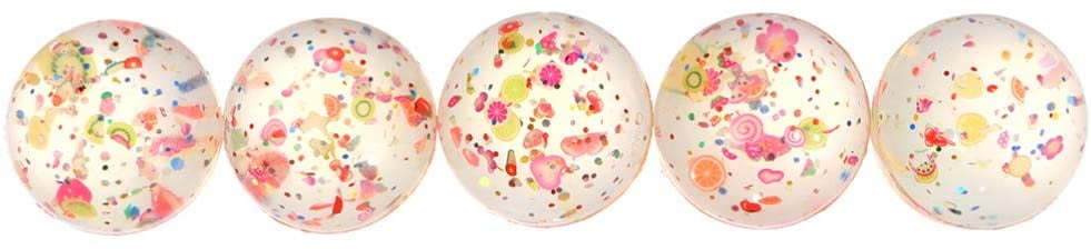 5Pcs Clear Bouncy Balls Bouncing Sphere Ball Toy Animal Inside Bouncy ...