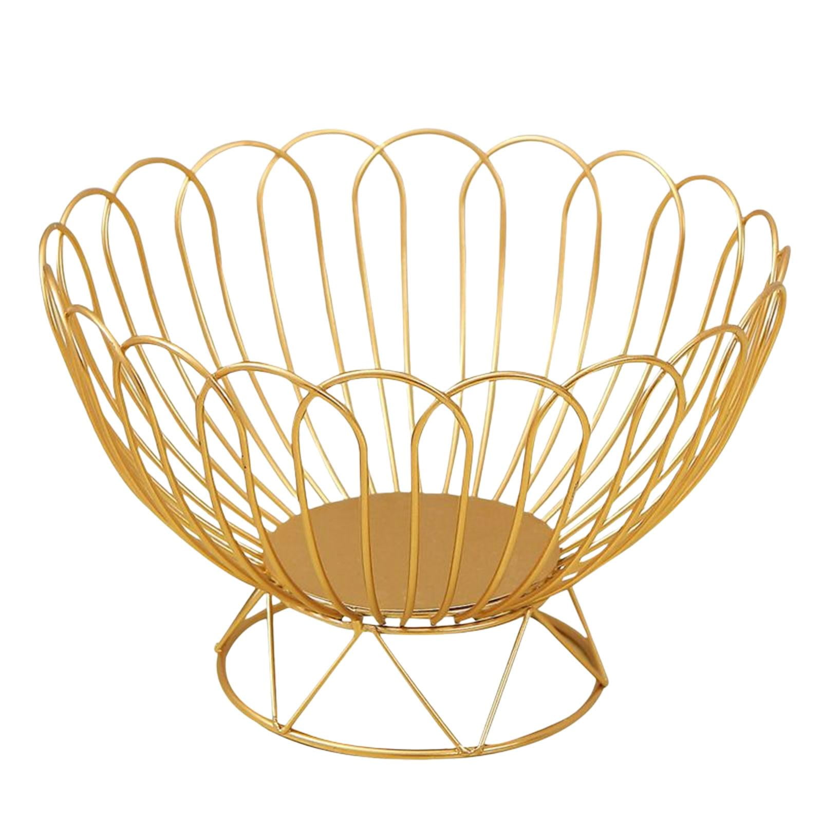 Modern Iron Wire Fruit Basket, Fruit Storage Bowls Decorative Stand for ...