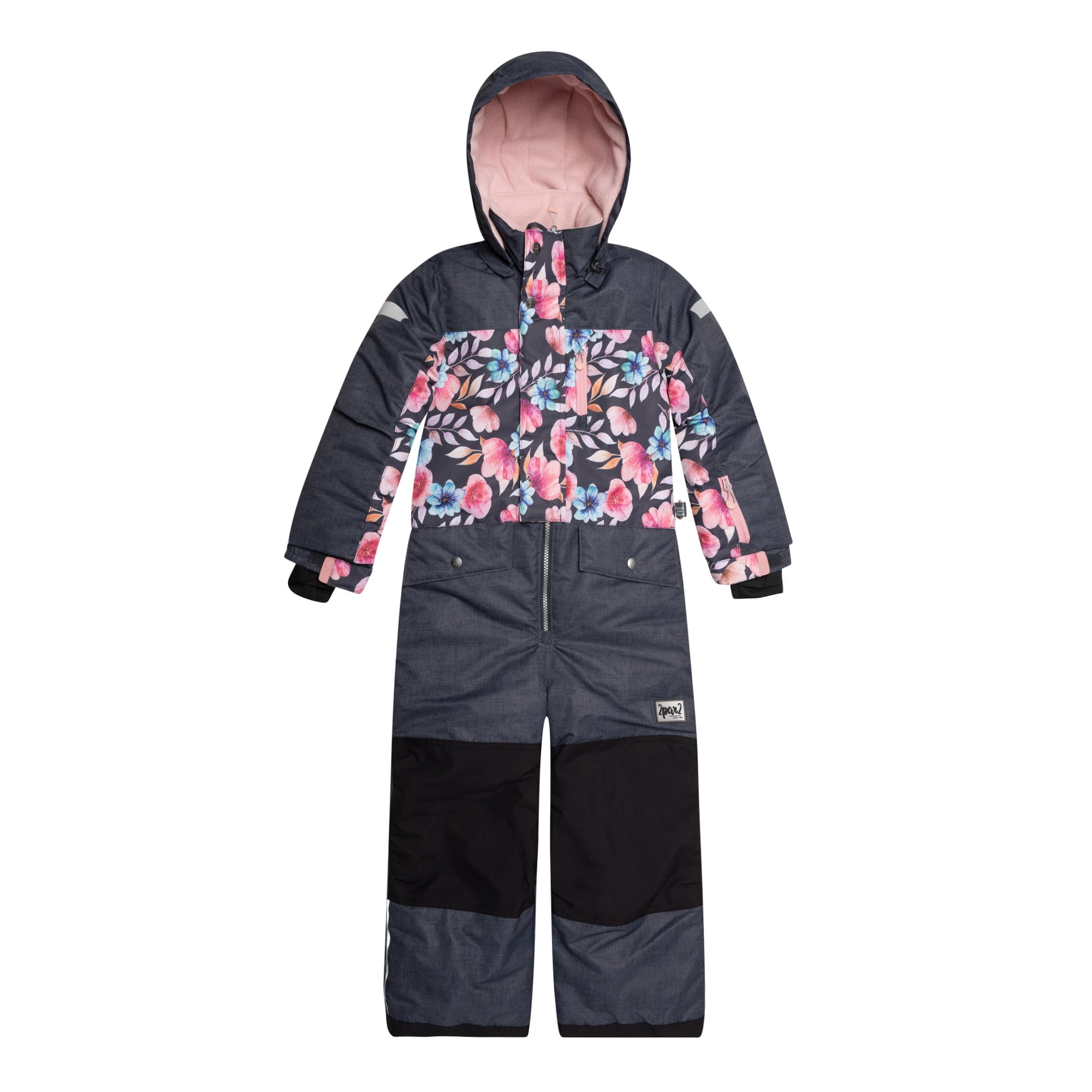 Deux par Deux One Piece Snowsuit Autumn Flower Print Girl Toddler - 5 ...