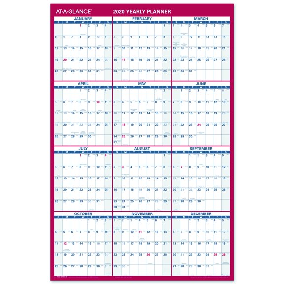 At-A-Glance Reversible Yearly Wall Calendar - Walmart.com