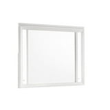 Noura 5 Pc Modern White LED Upholstered Panel Queen King Bedroom Set ...