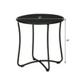 Veryke 18" x 18" Metal Round Patio Side Table, Anti-Rust Outdoor End ...
