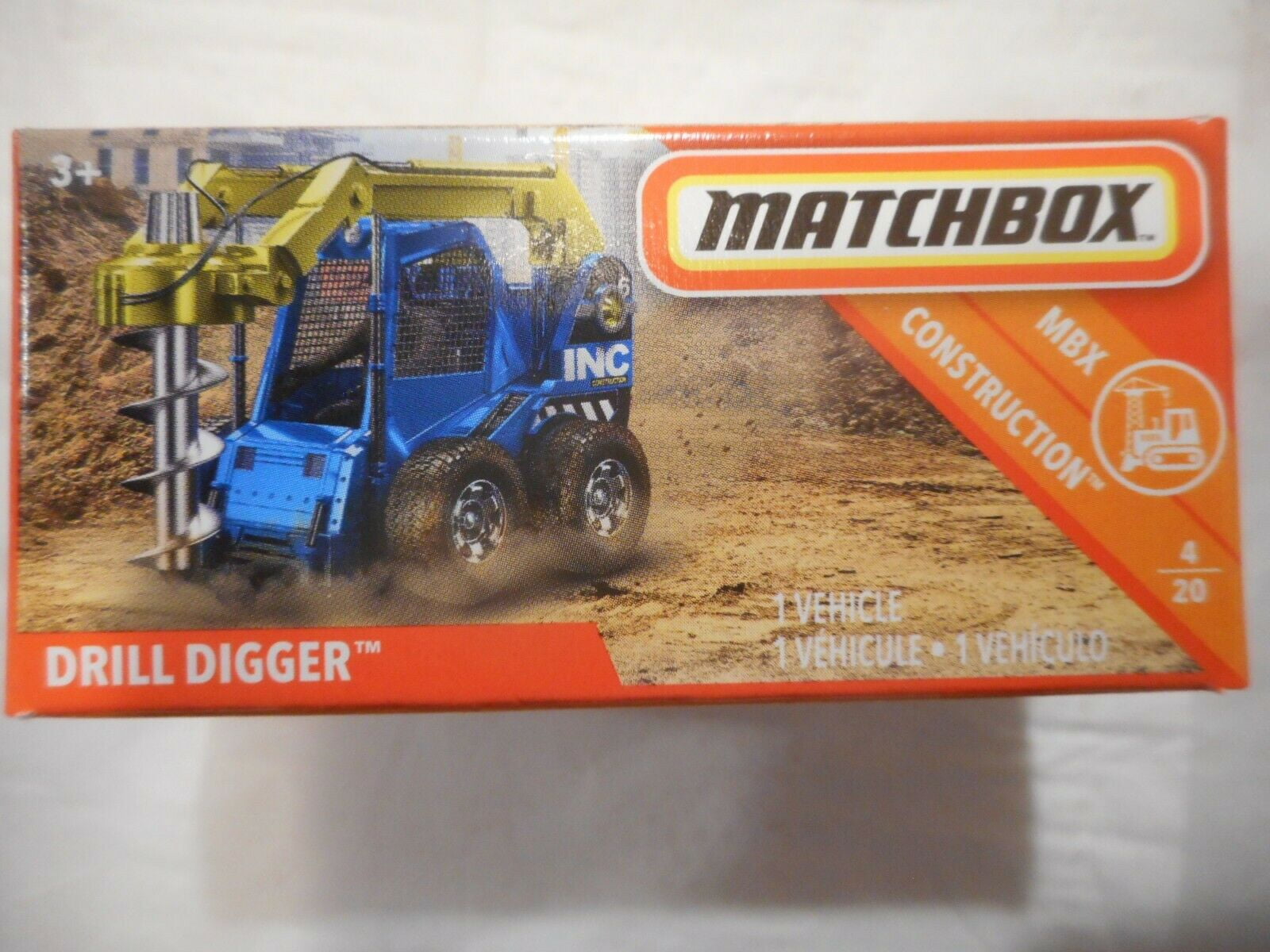 Matchbox Power Grabs MBX Construction Drill Digger BLUE 4/20 - Walmart.com