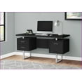 Desks: 60” Modern Computer Desk with Storage Drawers, Reversible Set-Up ...