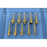 TEMO 10 pc High Speed Steel Hss Titanium Coated Router Bits Set 1/8 ...