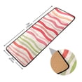 Wavy Lines Colorful Striped Runner Rug Non Slip 72×24 in Ares Rugs for ...