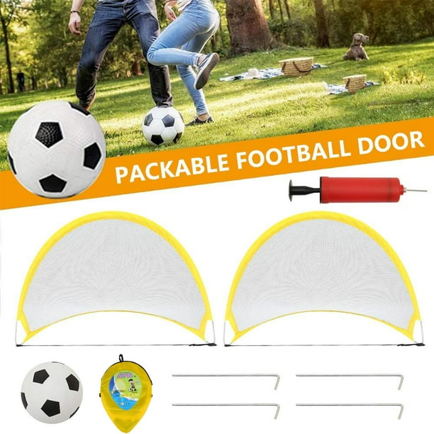 1 Set Folding Football Goal Net Soccer Training Goal Net Tent Kids ...
