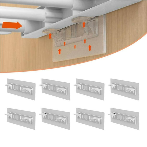 Shelf Holder Punch-Free Laminated Partition Bracket No Stickers ...