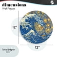 Stupell Industries Starry Impression with Ocean Wave Circular Wall ...