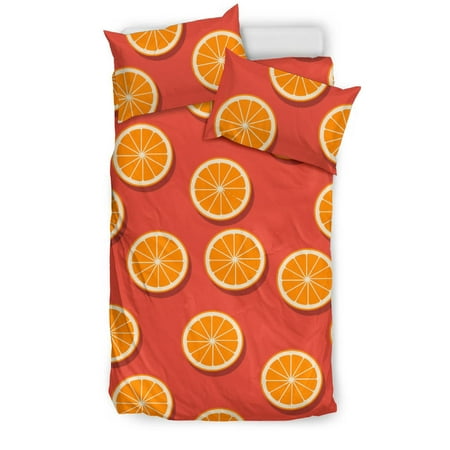 Oranges Pattern Red Background Doona Cover - Walmart.ca