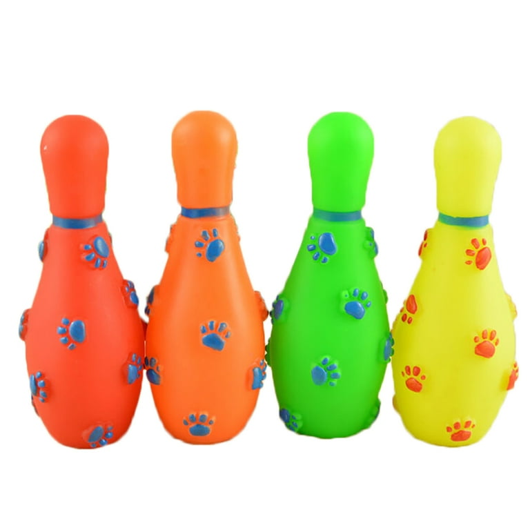 Isqueak Dog Toy Bowling Pin じゃれ猫