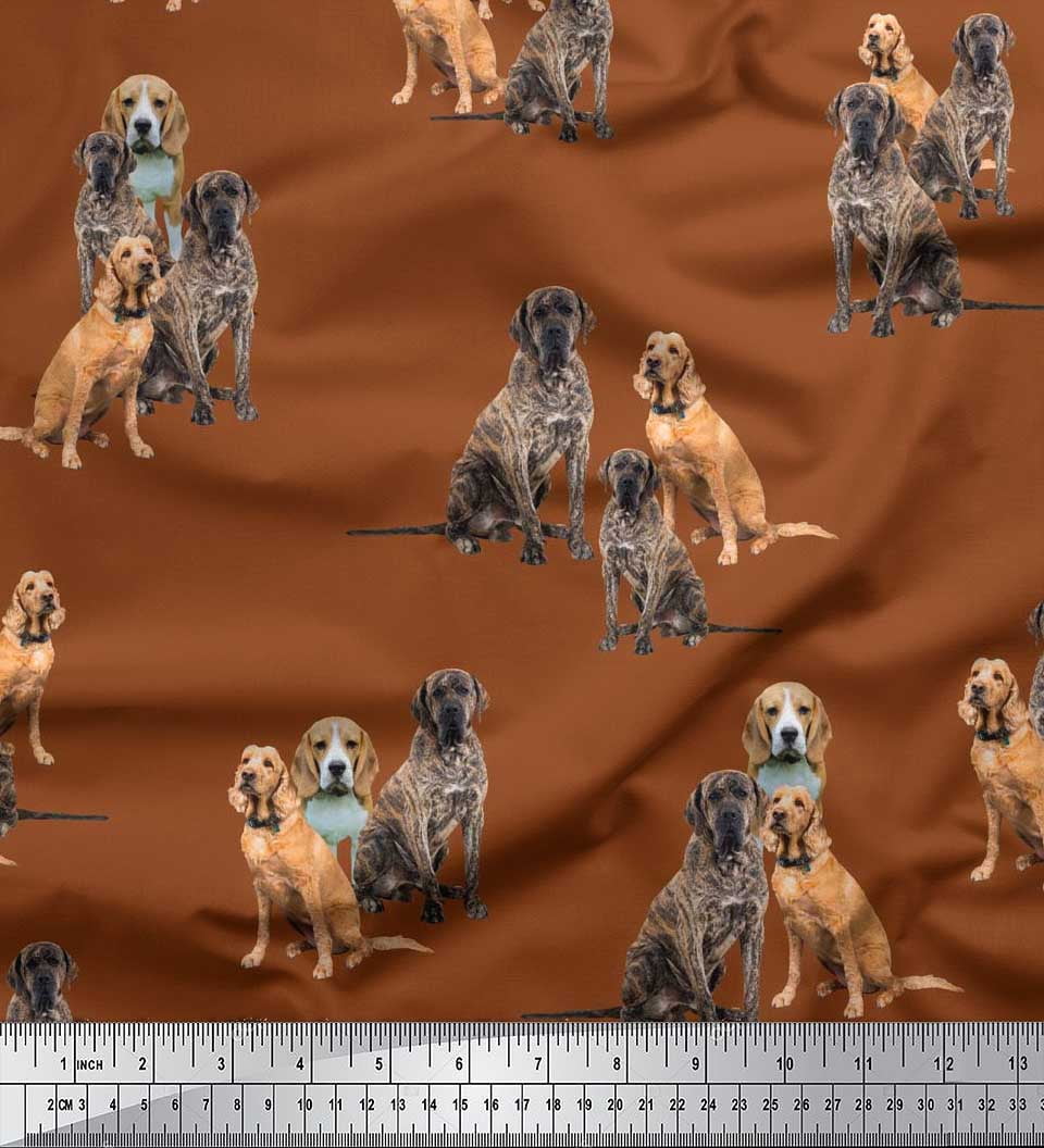 Soimoi Satin Silk Fabric Beagle,Cane Corso & English Cocker Spaniel Dog ...