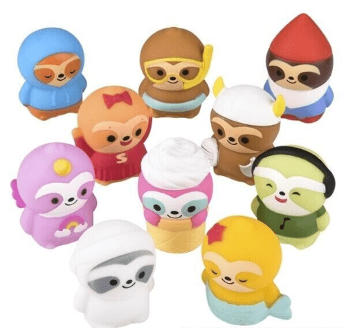 2" RUBBER SLOTH - 10 Piece Assortment - Walmart.com