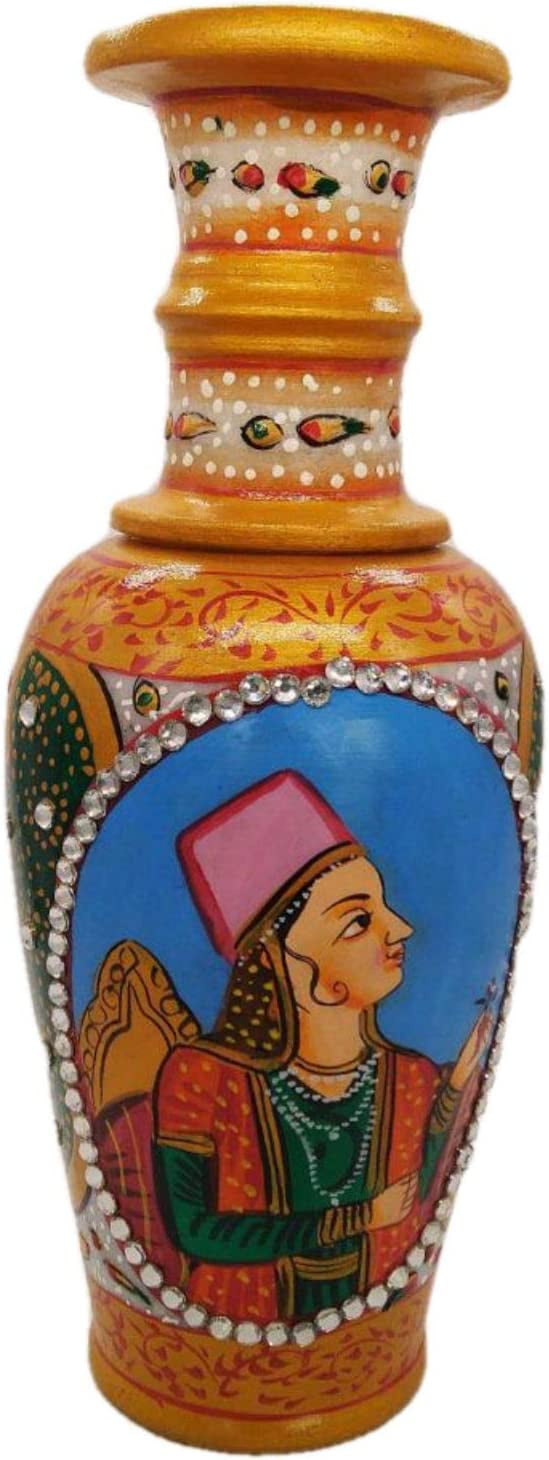 India Meets India Handicraft Flower Vase with Antique Mughal Design ...