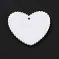 40 pc Printed Acrylic Pendants Heart with Leopard Print Pattern Black ...