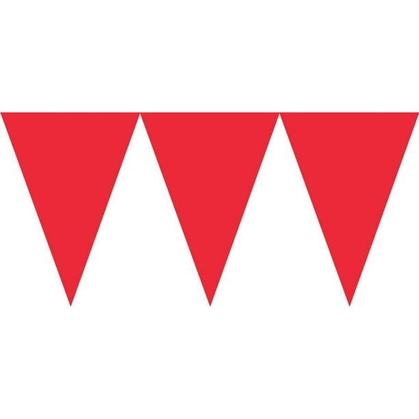 Red Paper Pennant Banner - Walmart.com - Walmart.com
