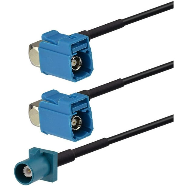 SUPERBAT Fakra Splitter, Fakra Cable Male to Female RG174 Coaxial Cable ...