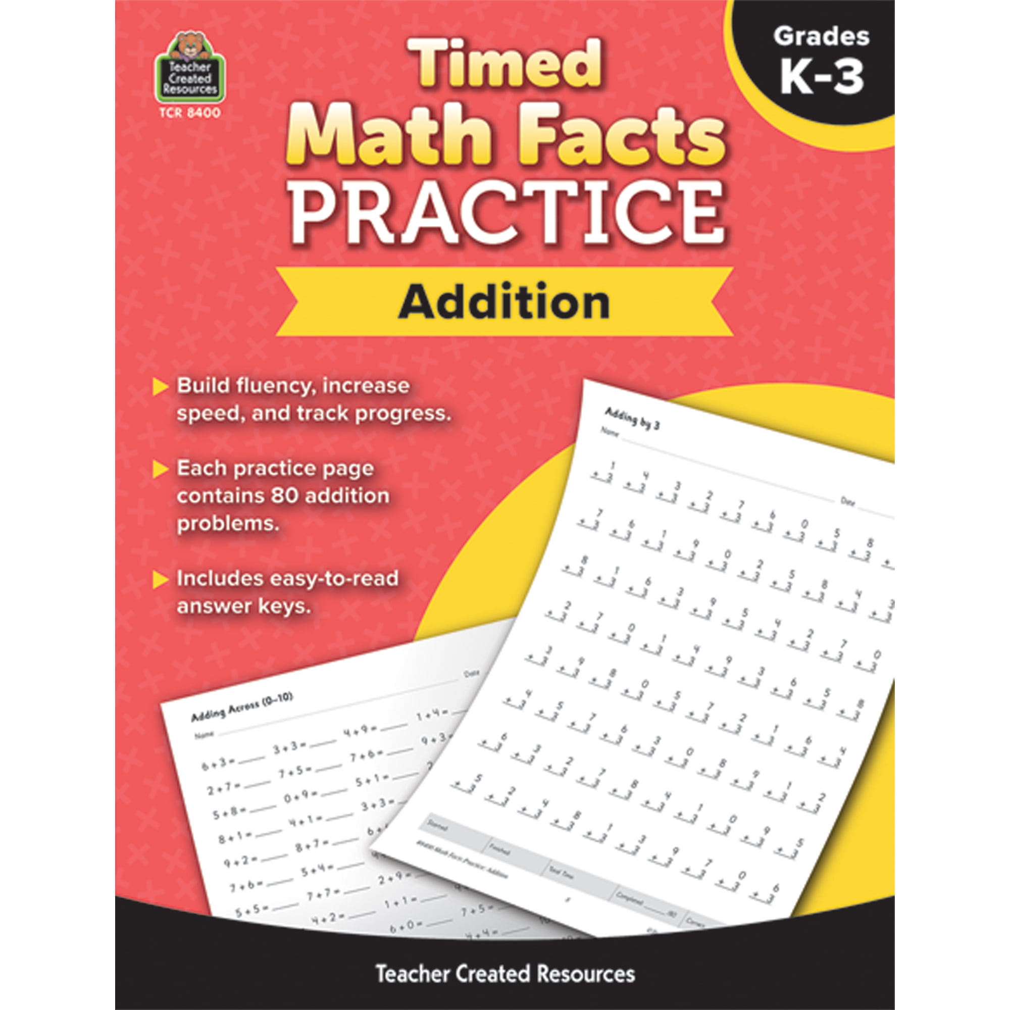 Teacher Created Resources® Timed Math Facts Practice: Addition Workbook ...
