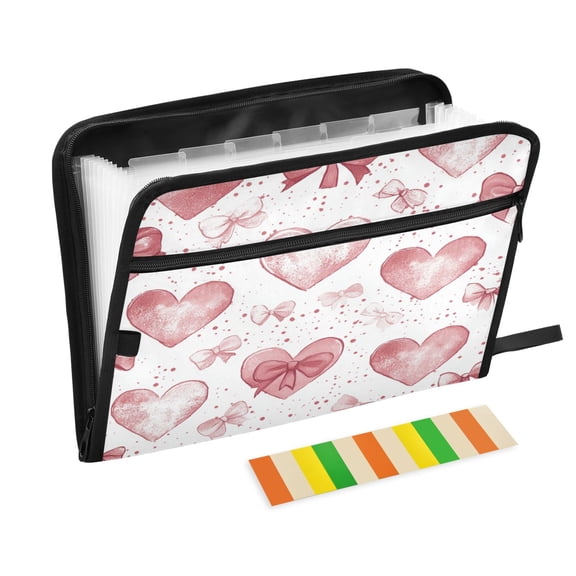WOBOGO Pink Bows Expanding File Folder Letter Size Accordion Filing ...