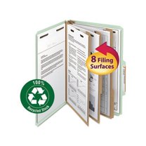 Nature Saver, NAT01058, Recycled Gray/Green Classification Folders, 10 ...