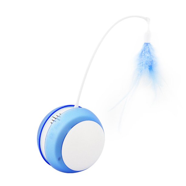 ZAJAIO Portable Automatic Cat Toy 360 Rotating Interactive Cat Toys LED ...